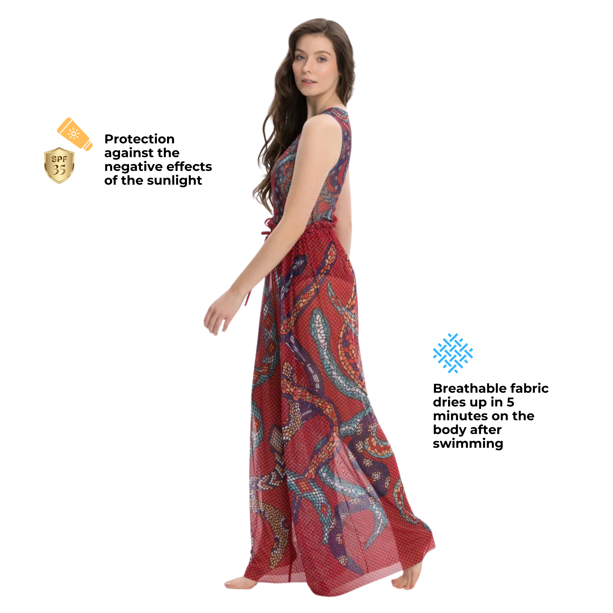 SNAKES MOSAIC / BEACH PANTS one size, fits all – Smart SwimSuits